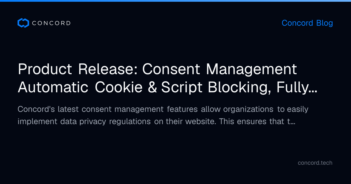 Product Release: Consent Management Automatic Cookie & Script Blocking ...
