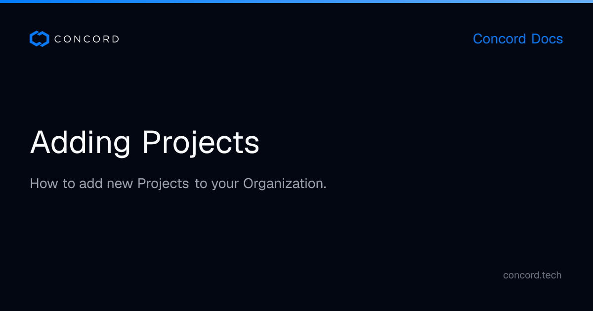 Adding Projects | Concord